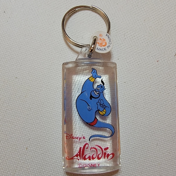 Disney | Accessories | Vintage 9s Acrylic Aladdin Genie Keychain | Poshmark